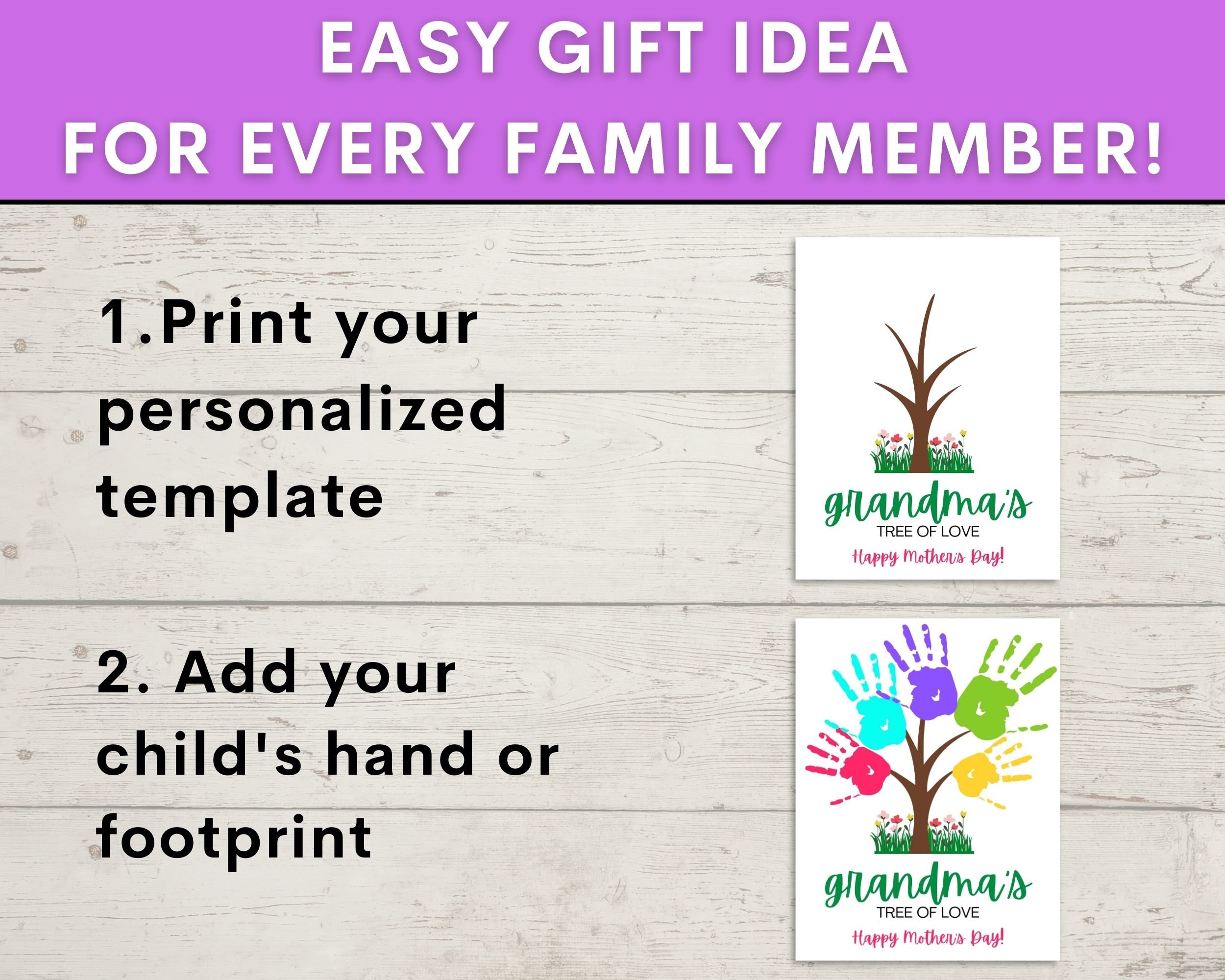 EDITABLE Grandma's Tree of Love Printable Handprint Art - Etsy Canada