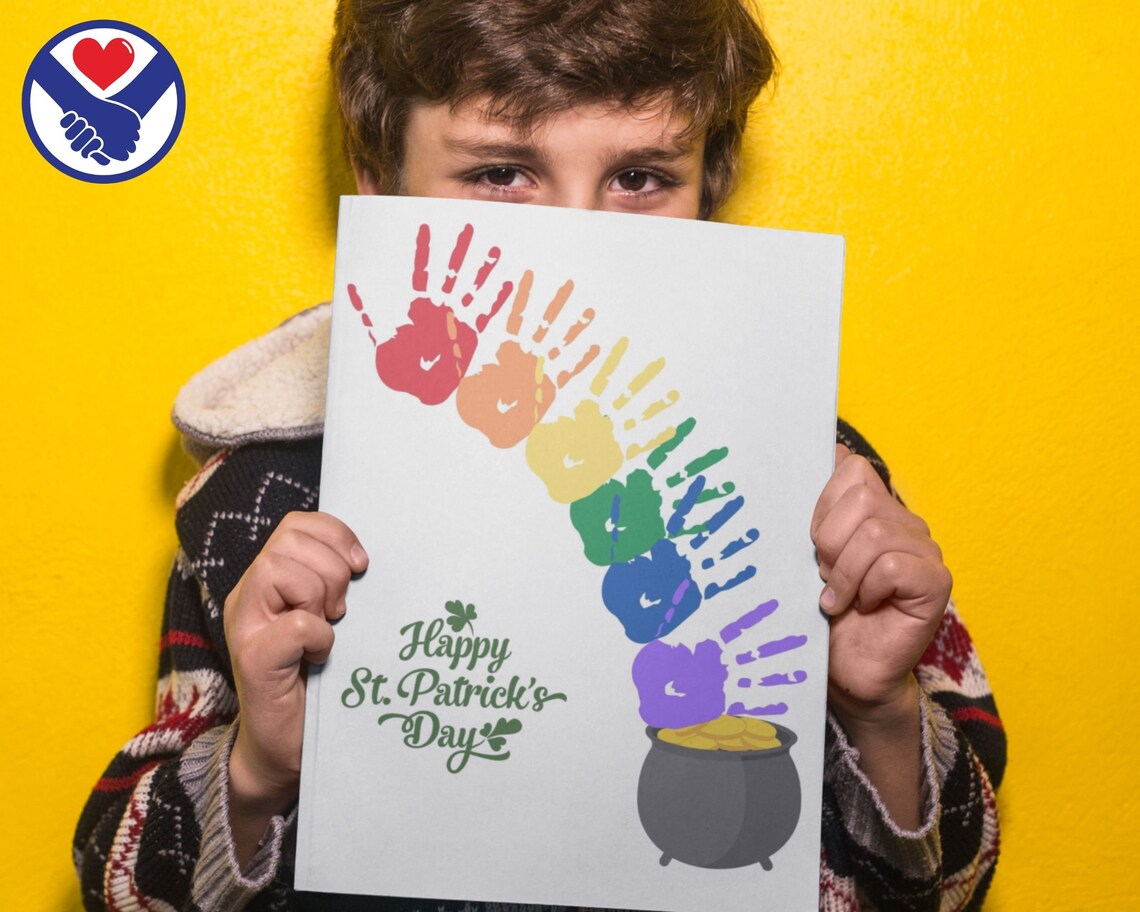 St Patrick's Day Rainbow Handprint Art Rainbow Handprint | Etsy