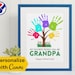 EDITABLE Grandpa's Tree Printable Handprint Art Fathers - Etsy