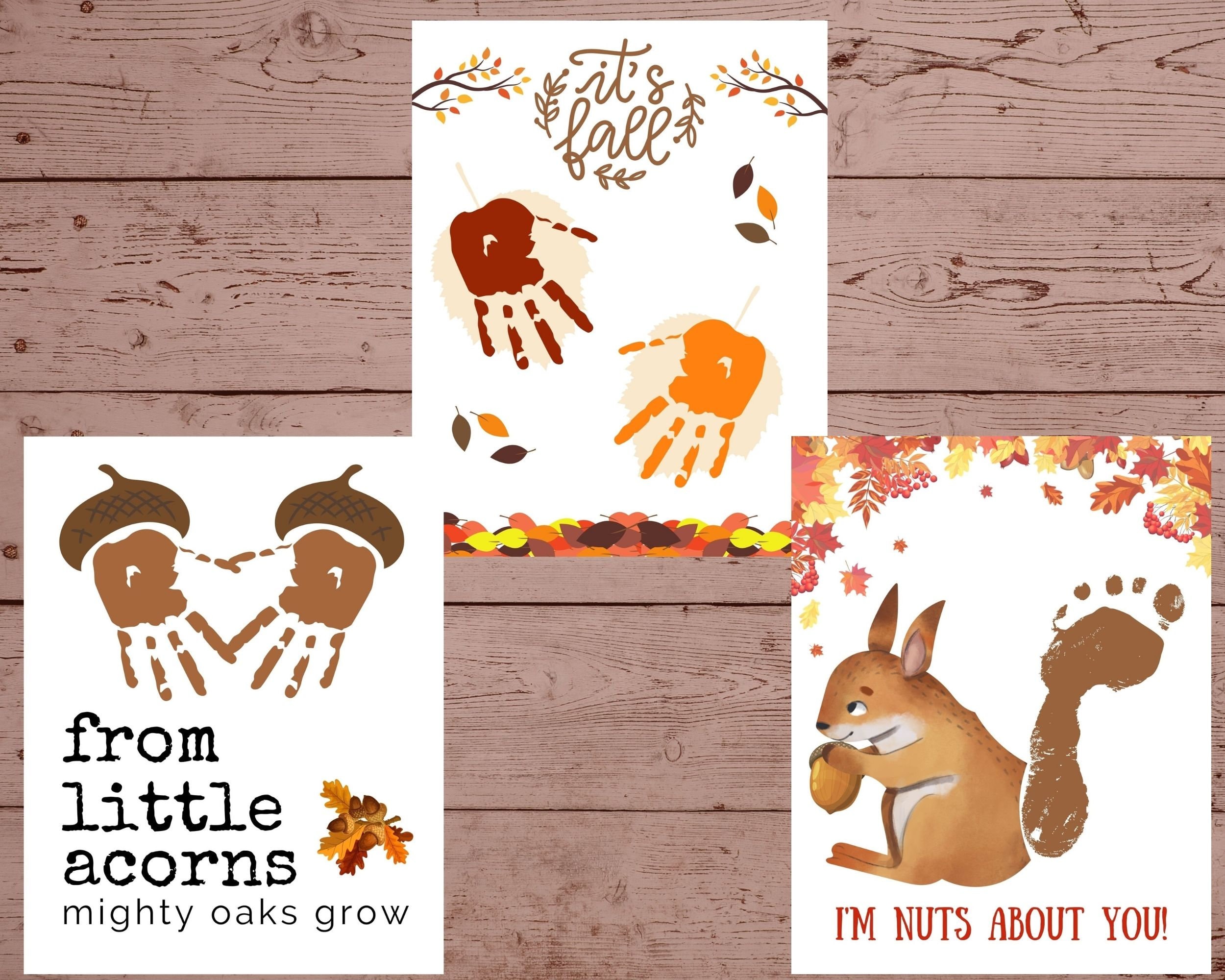 Autumn Fall Handprint Art Bundle | Handprint DIY Craft | Crafts for ...