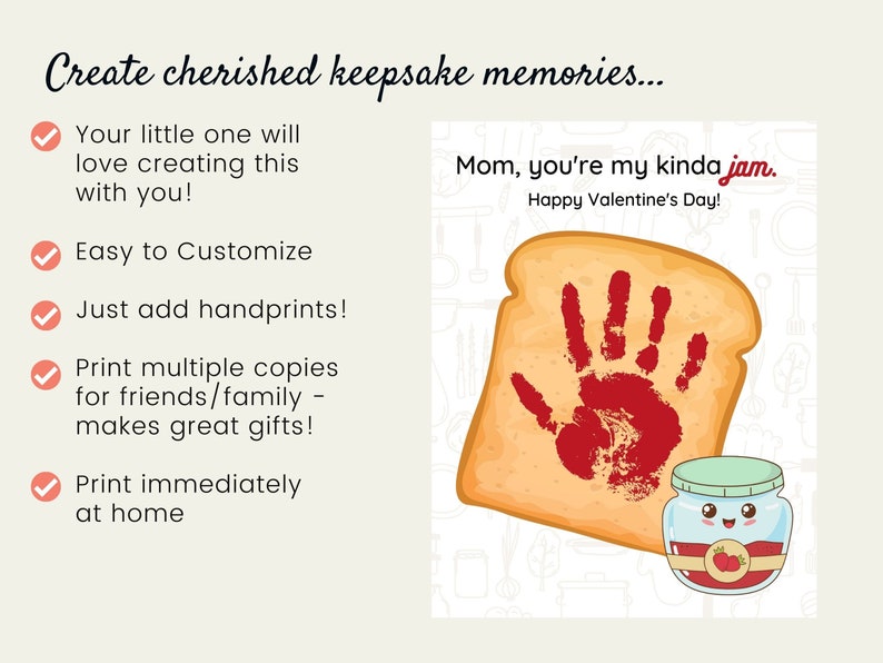 Valentine Jam and Toast Handprint Art Craft | DIY Valentine Crafts for ...