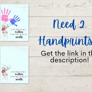 Mothers Day Handprint Art | Mason Jar One Flower Handprint Art ...