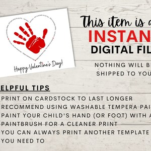 Valentines Day Handprint Art Craft | Handprint Keepsake | DIY Craft for ...