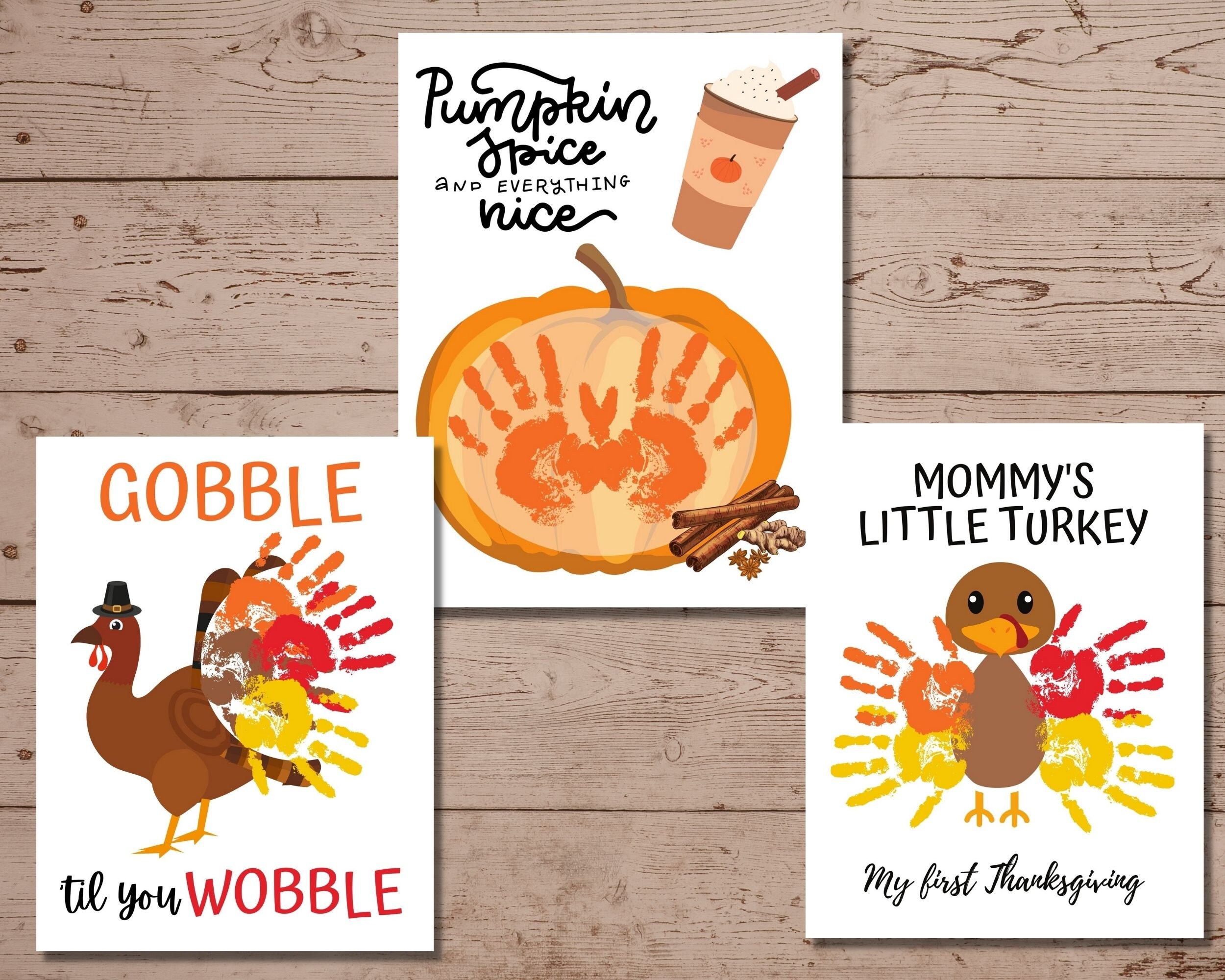 Thanksgiving Handprint Art Bundle Handprint DIY Craft Crafts for Kids ...