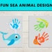 Sea Animals Handprint Art Bundle | Handprint Wall Art | Crafts for Kids ...