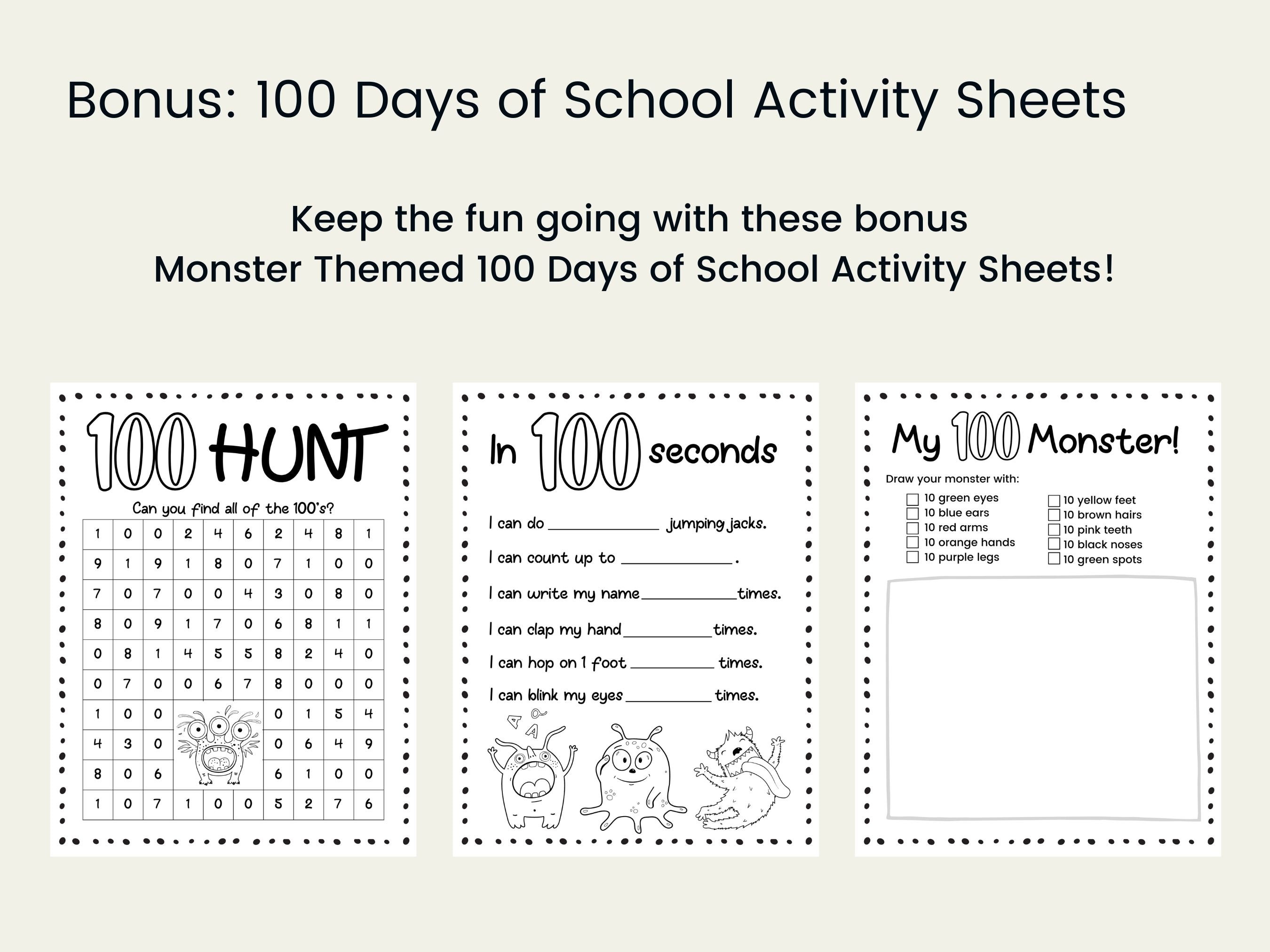 100 Days of School Handprint Art Craft for Kids | 100 Days Growing ...