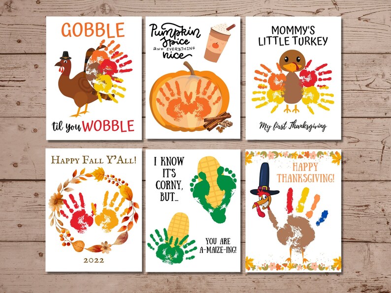 Thanksgiving Handprint Art MEGA Bundle Handprint DIY Craft - Etsy