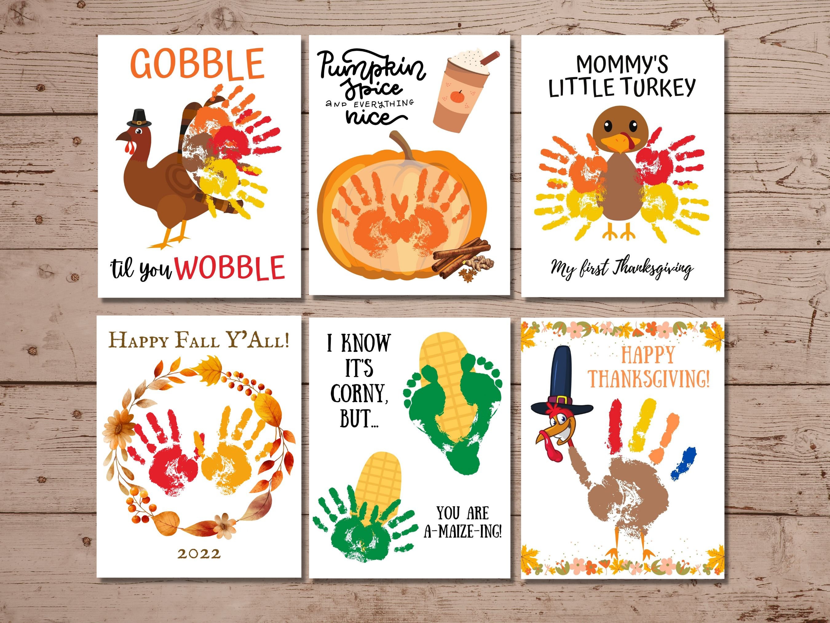 Thanksgiving Handprint Art MEGA Bundle | Handprint DIY Craft | Crafts ...