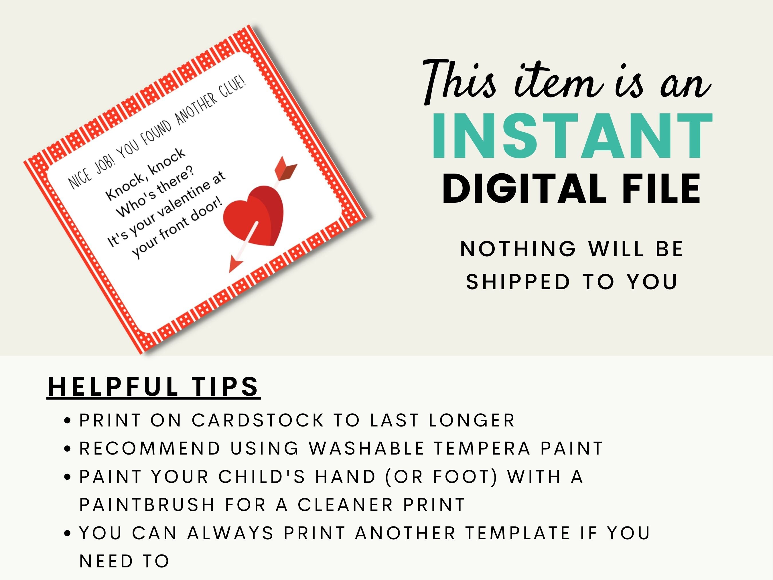 Valentine's Day Scavenger Hunt for Kids Valentines Treasure Hunt Clues ...