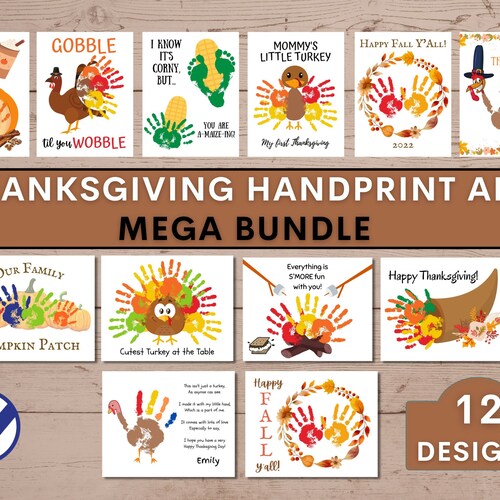 Thanksgiving Handprint Art DIY Kid Craft Handprint Keepsake - Etsy