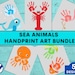 Sea Animals Handprint Art Bundle Handprint Wall Art Crafts - Etsy