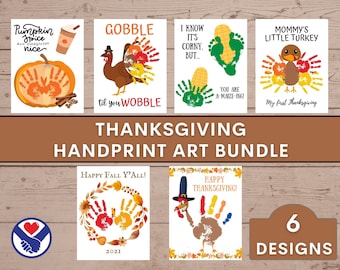 Handprint Turkey Craft Thanksgiving Handprint Art Bundle - Etsy