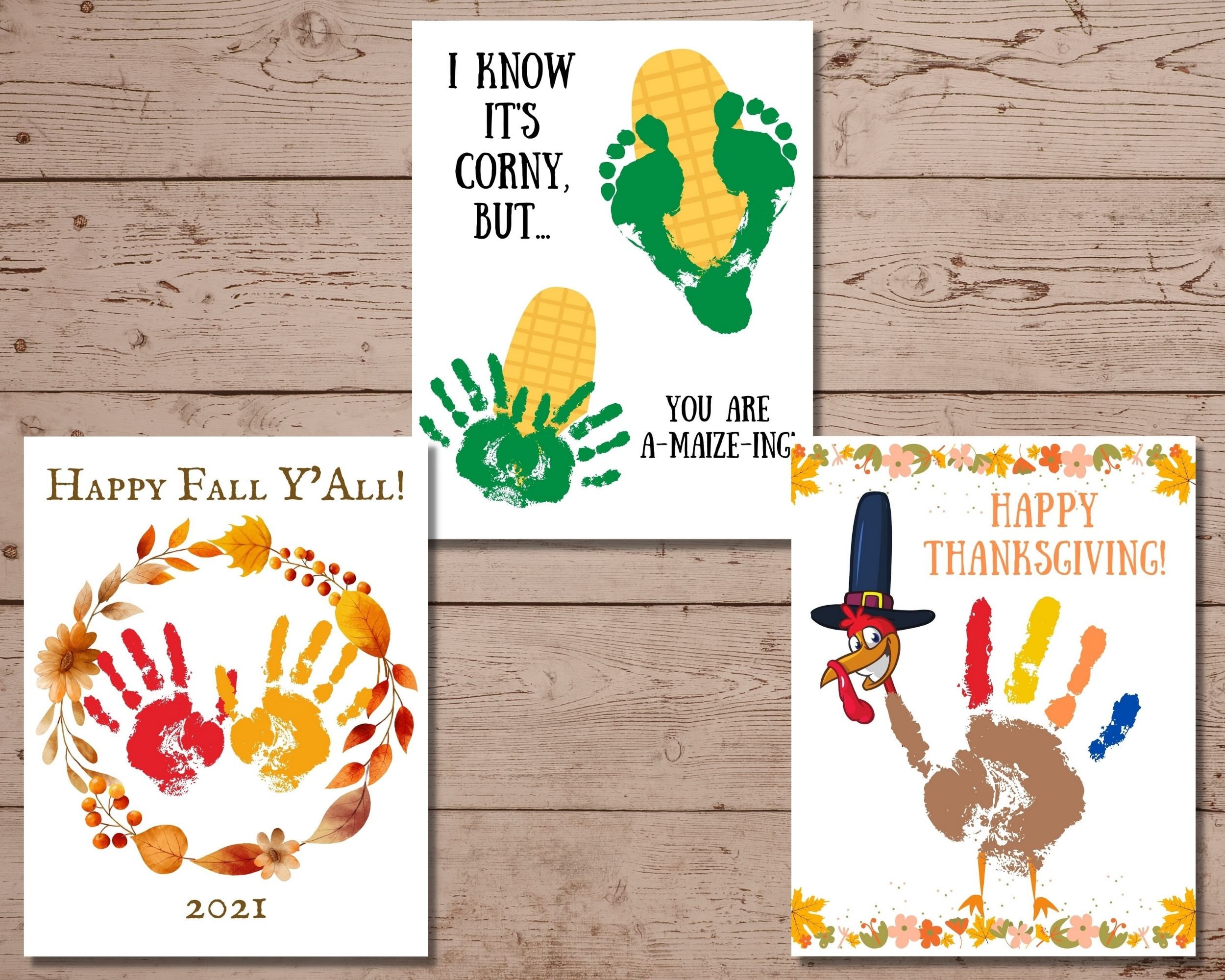 Thanksgiving Handprint Art Bundle Handprint DIY Craft Crafts for Kids ...
