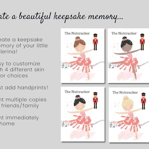 Nutcracker Ballerina Christmas Handprint Art | Christmas Crafts for ...