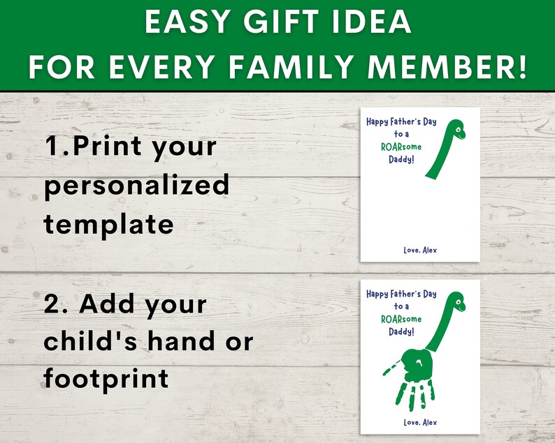 EDITABLE Roarsome Dinosaur Printable Handprint Art | DIY Father's Day ...