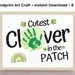 Cutest Clover in the Patch Shamrock Handprint Art Craft DIY St Patrick ...