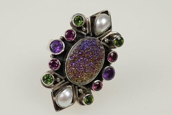 Sterling Silver Nicky Butler Druzy Statement ring wi… - Gem
