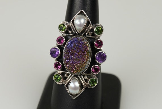 Sterling Silver Nicky Butler Druzy Statement ring wi… - Gem