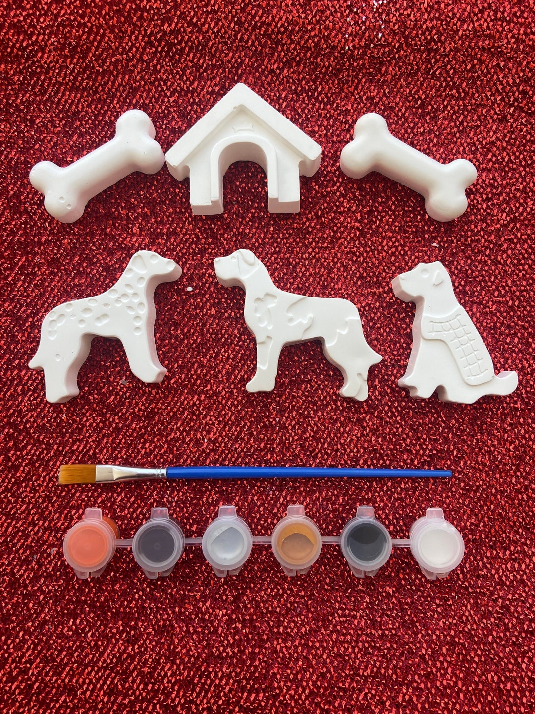 Dog Craft Kit, Paint Your Own Dogs, Dog Lover , Dog Gift Box , Birthday ...