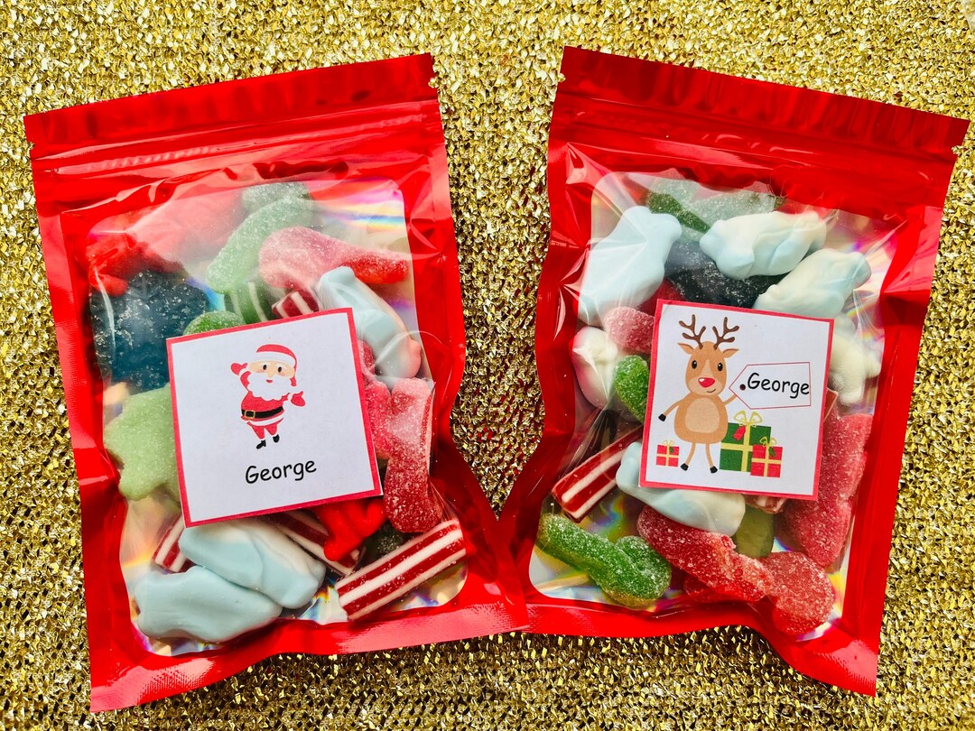 Personalised Christmas Sweet Pouch,sweets Stocking Filler , Sweets ...