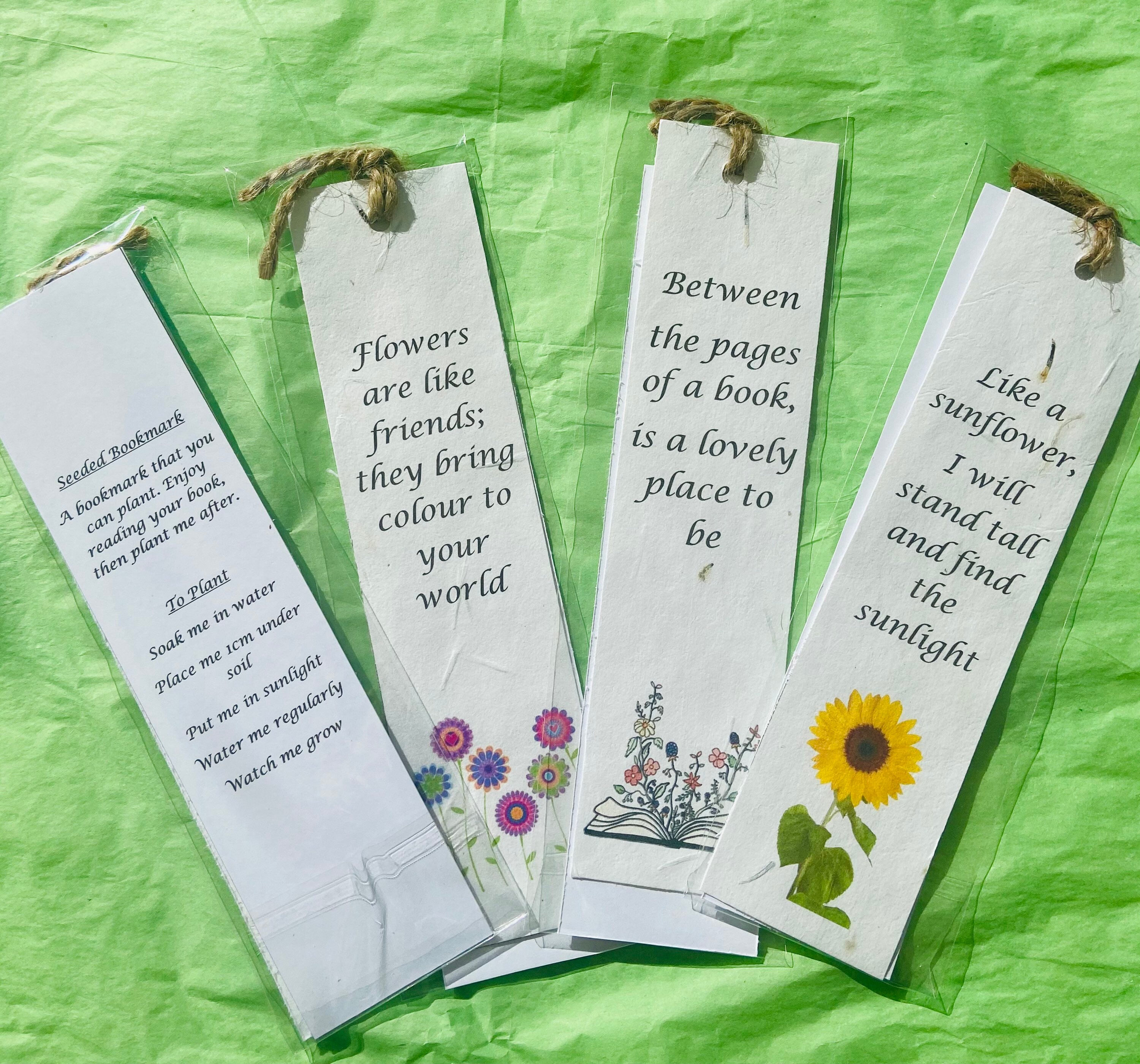 Seeded Bookmark Personalised Bookmark Gift Bee Gift Flower - Etsy UK