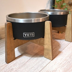 Double YETI Dog Bowls Stand Raised Elevated Food Feeder - Etsy