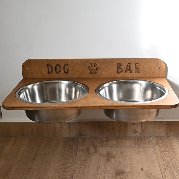 Wall Mount Dog Bowls - Etsy