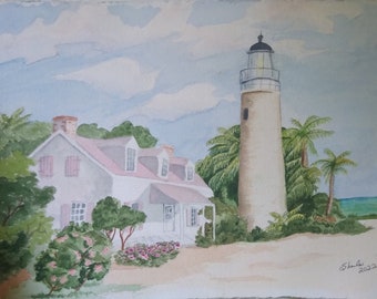 Key West Lighthouse Painting - Etsy