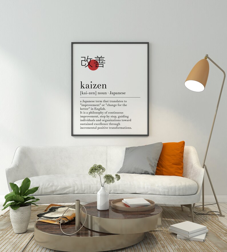 Kaizen Definition Print Japanese Dictionary Artwork Japandi - Etsy Australia