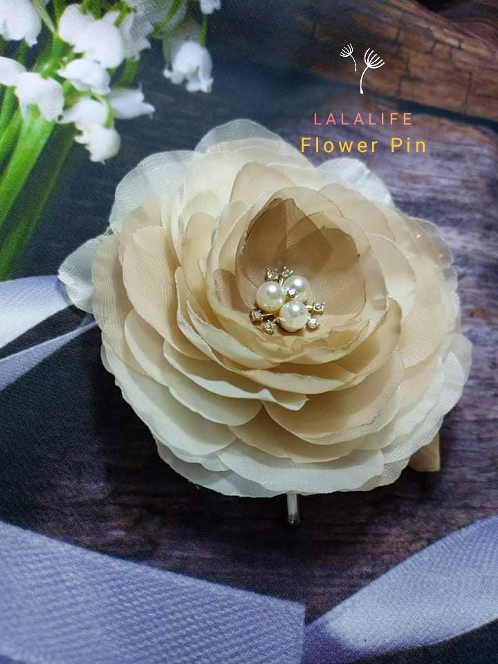 Flower Brooch, Flower Pin, Fabric Flower Pins - Etsy