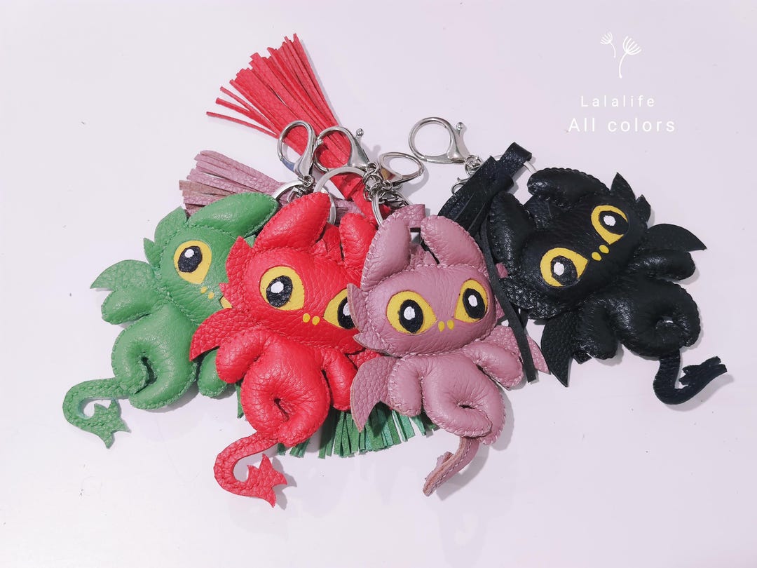 Toothless Bag Charm, Night Dragon Bag Charm, Cute Key Chain, Handmade ...
