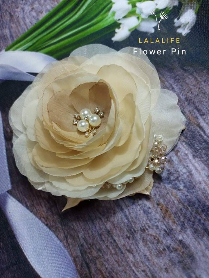 Flower Brooch, Flower Pin, Fabric Flower Pins - Etsy