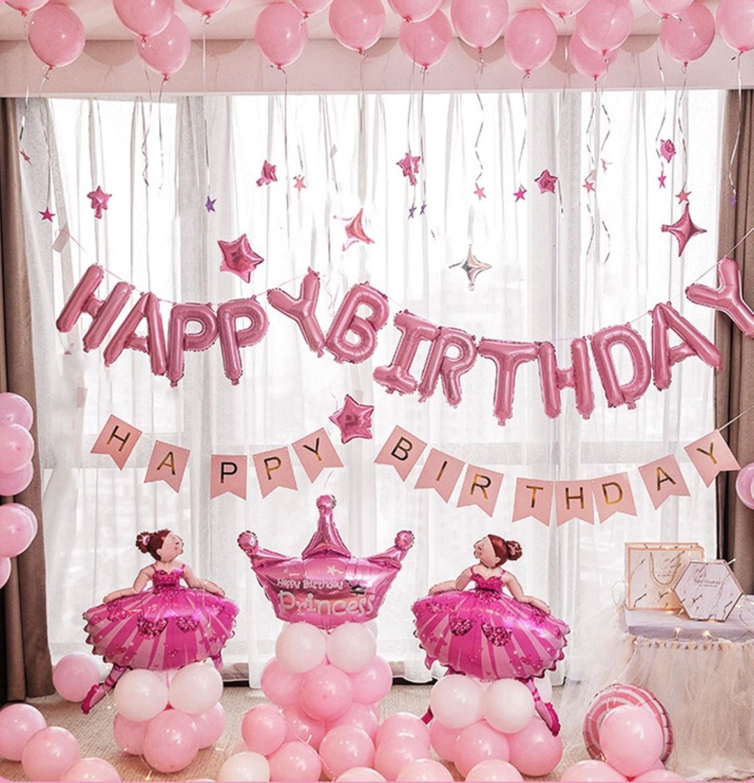 Happy Birthday Balloon Banner | Happy Birthday Balloon Set | Birthday ...