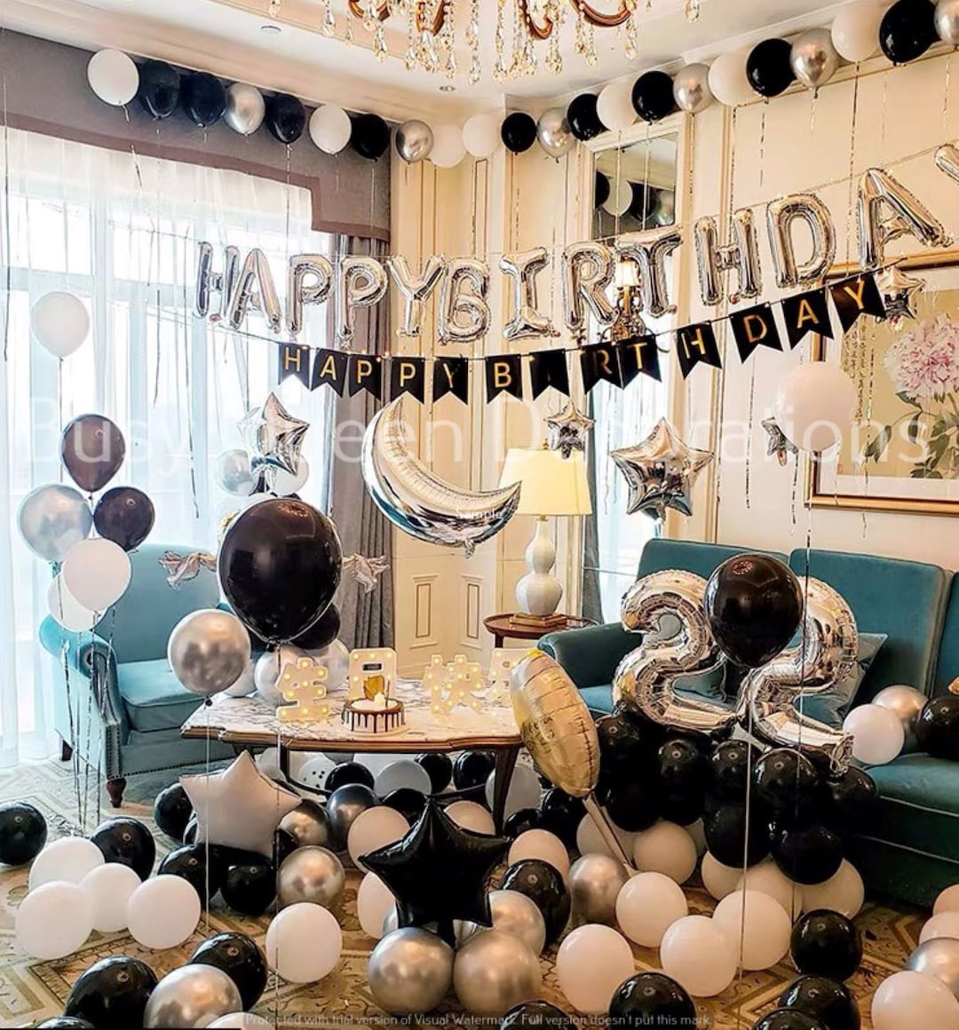 Happy Birthday Balloon Banner | Happy Birthday Balloon Set | Birthday ...