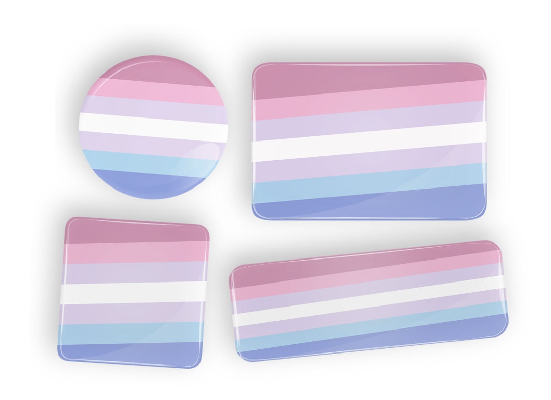 Bigender Bi Pride drapeau pin badge bouton ou aimant LGBT - Etsy France