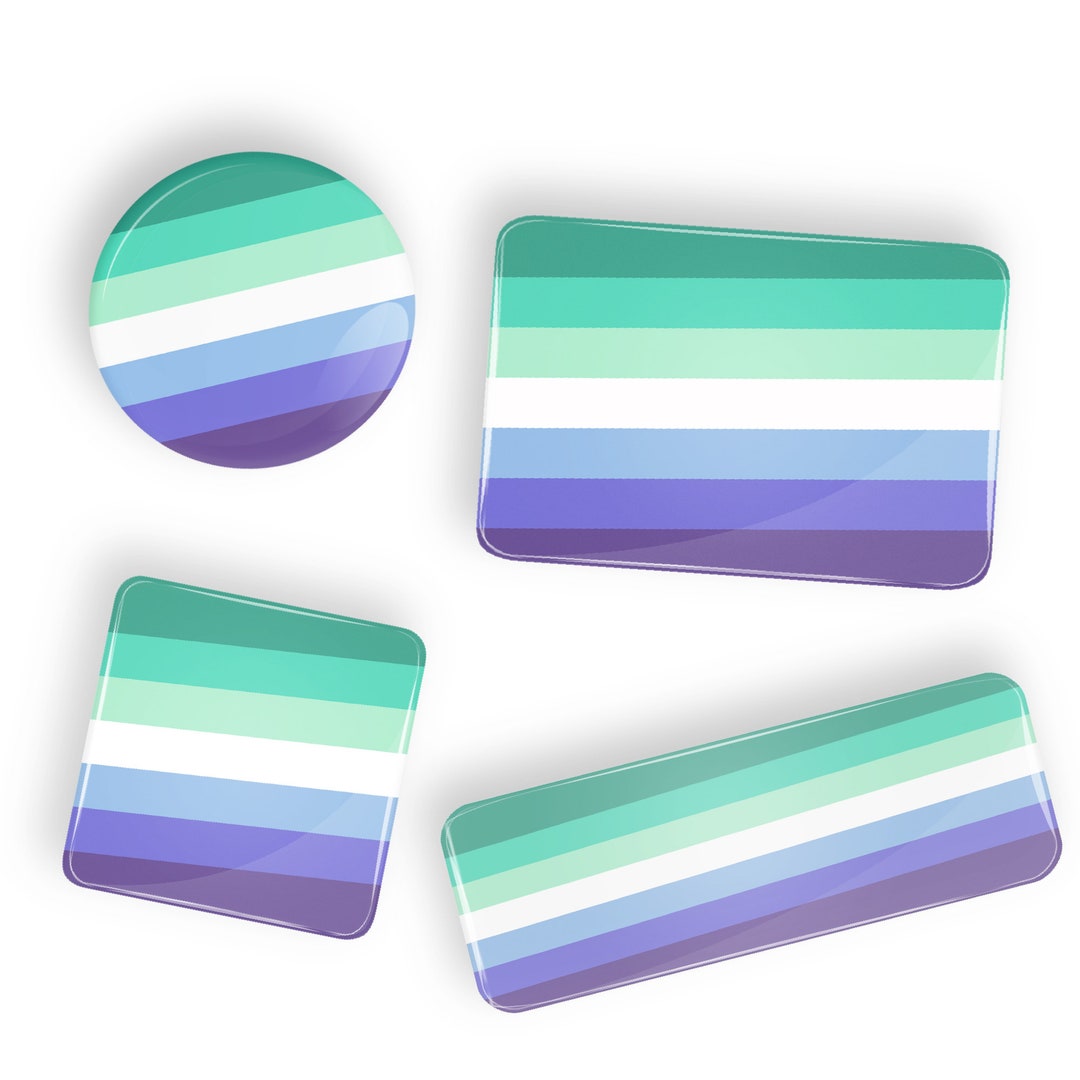 Gay Mens Pride Mlm Flag Pin Badge Button Or Magnet Lgbt Lgbtq Lgbtqi