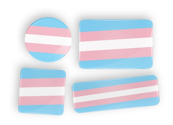 Transgender Trans Pride Flag Pin Badge Button or Magnet LGBT | Etsy