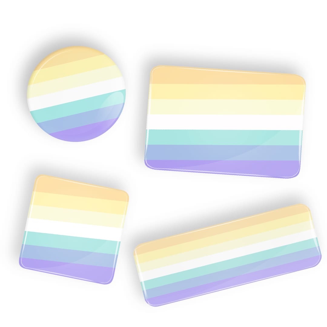 Genderfaun Gender Faun Pride Flag Pin Badge Button or Magnet LGBT Lgbtq ...