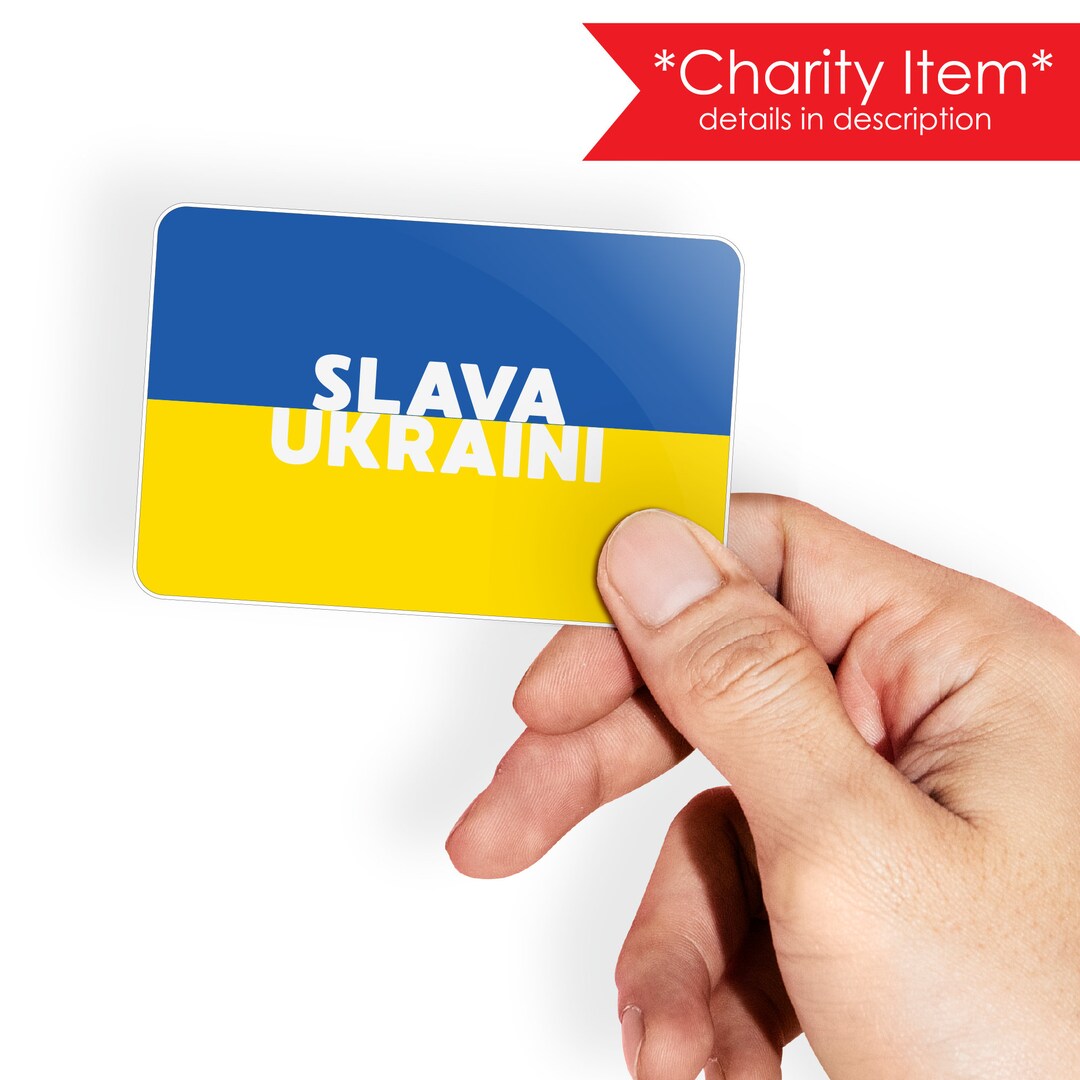 Vinyl SLAVA UKRAINI Sticker - 75mm X 50mm - Etsy