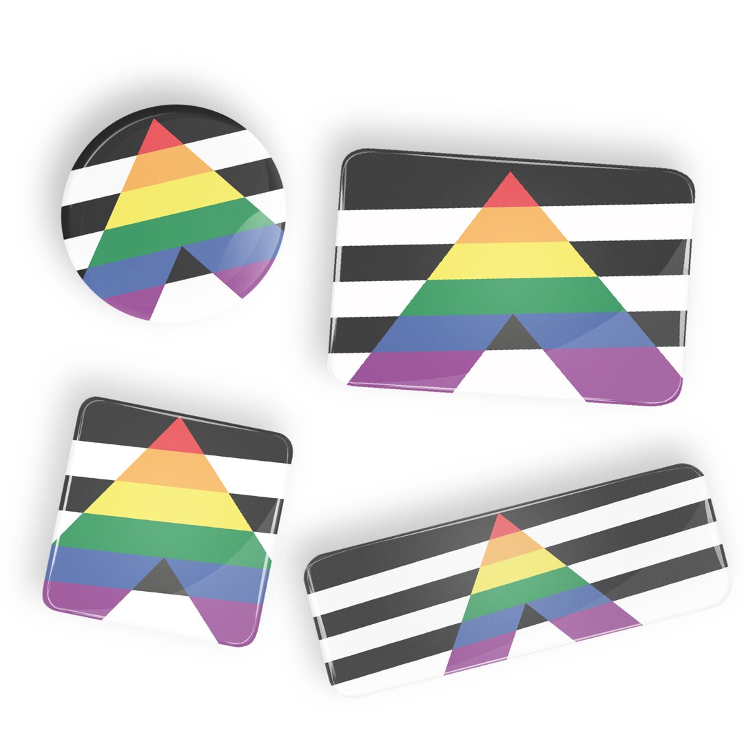 Gay Ally Pride Rainbow Flag Pin Badge Button or Magnet LGBT Lgbtq ...
