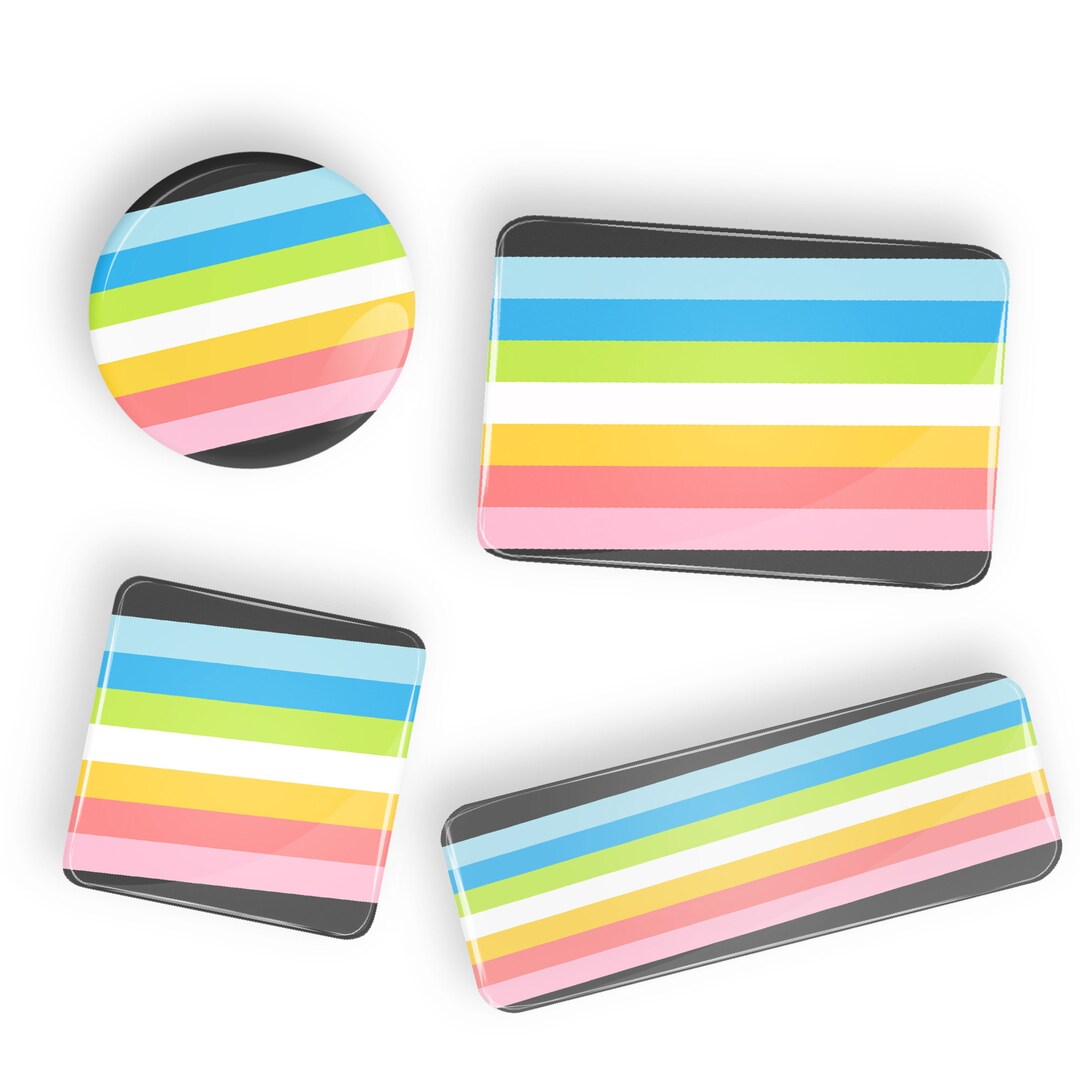 Queer Pride Flag Pin Badge Button or Magnet LGBT Lgbtq Lgbtqi Lgbtqia ...