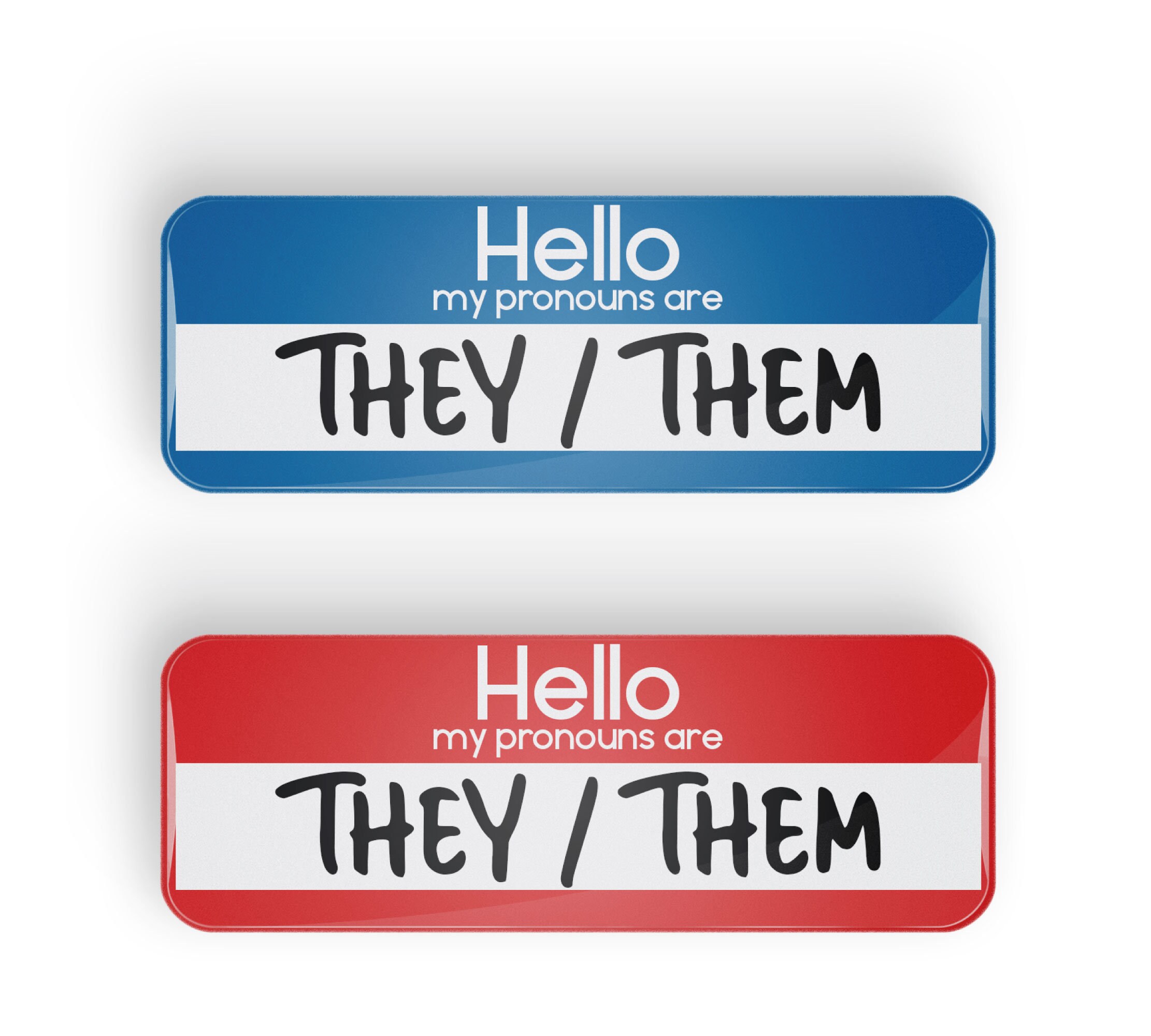 Hello, My Pronouns Are They/them Pin Badge Button or Magnet, LGBT ...