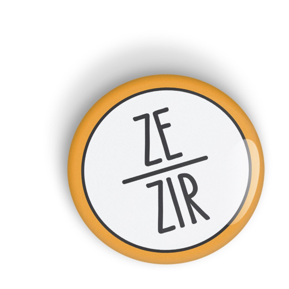 Pronoun Ze/Zir pin badge button or magnet LGBTQ LGBT | Etsy