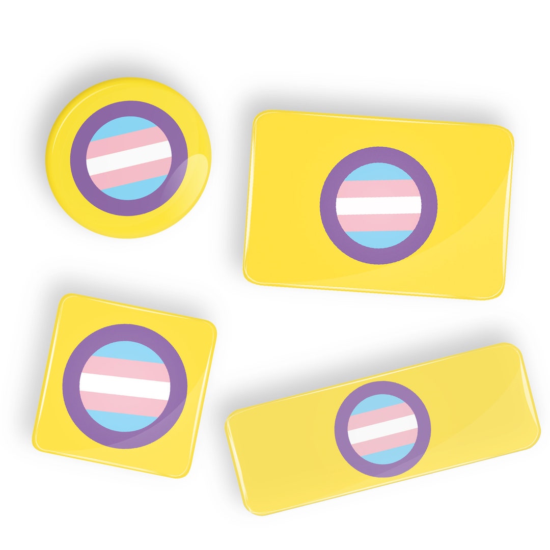 Intersex Trans Pride Flag Pin Badge Button or Magnet LGBT Lgbtq Lgbtqi ...