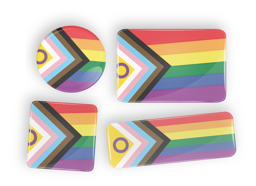 Intersex Progress Pride Flag Pin Badge Button or Magnet LGBT - Etsy Australia