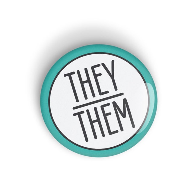 Pronoun They/them Pin Badge Button or Magnet LGBTQ LGBT | Etsy UK