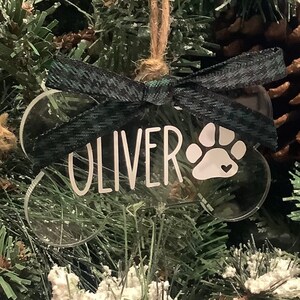 Personalized Dog Bone Christmas Tree Ornament, Custom Pet Name Ornament ...