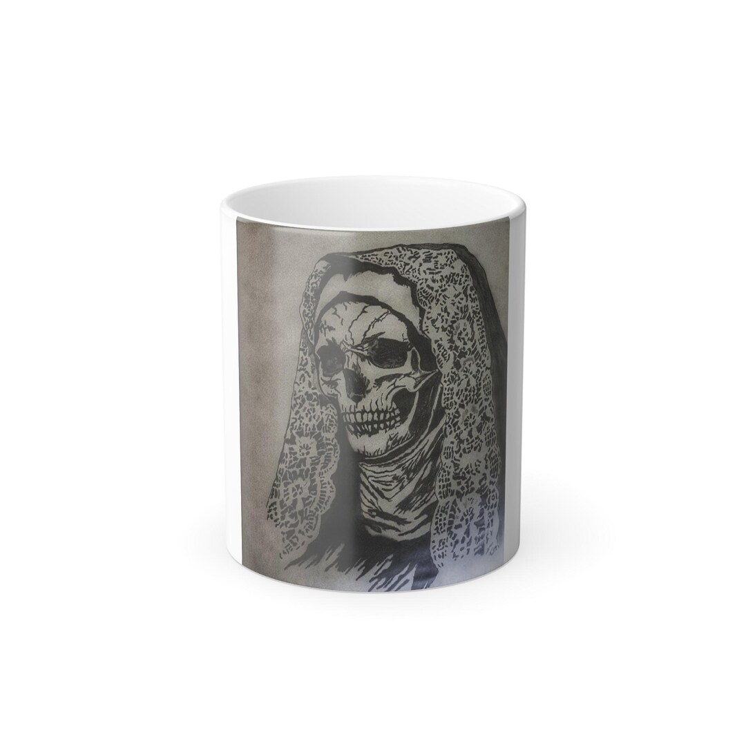 Skull Color Morphing Mug | Gothic Halloween Coffee Cup - Etsy