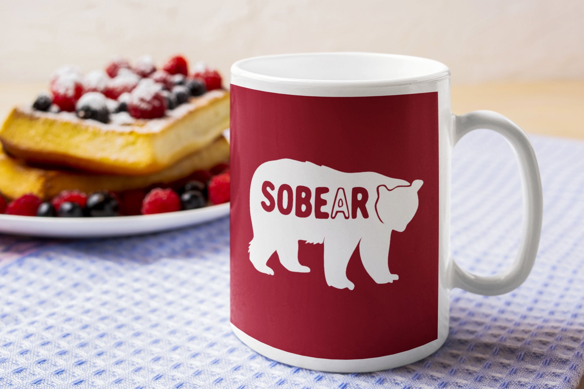 Sober Mug Sober Bear Dad Gift Ceramic 11oz/15oz Sober Gift - Etsy UK
