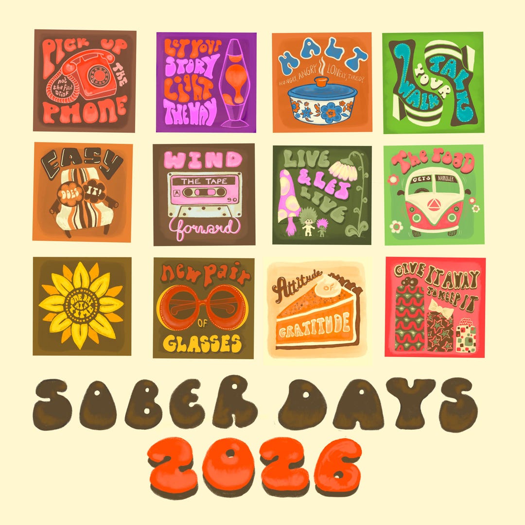 Sobriety Sayings 2026 Wall Calendar | AA Sober Anniversary Gift - Etsy
